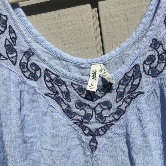 Mudd | Tops | Mudd Blue Flowy Tank Top | Poshmark
